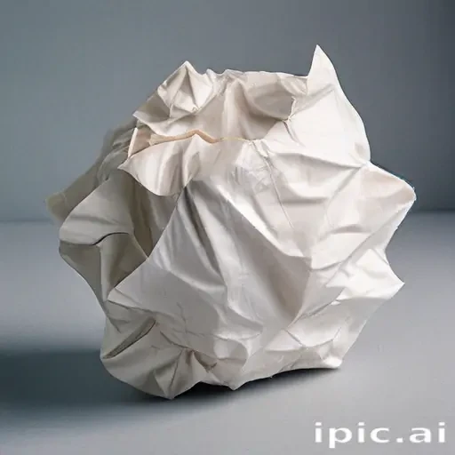 A Crumpled White Paper Sculpture Capturing the Essence of Imperfection