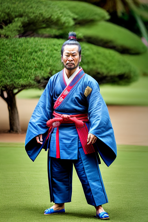 Samurai hits another samurai