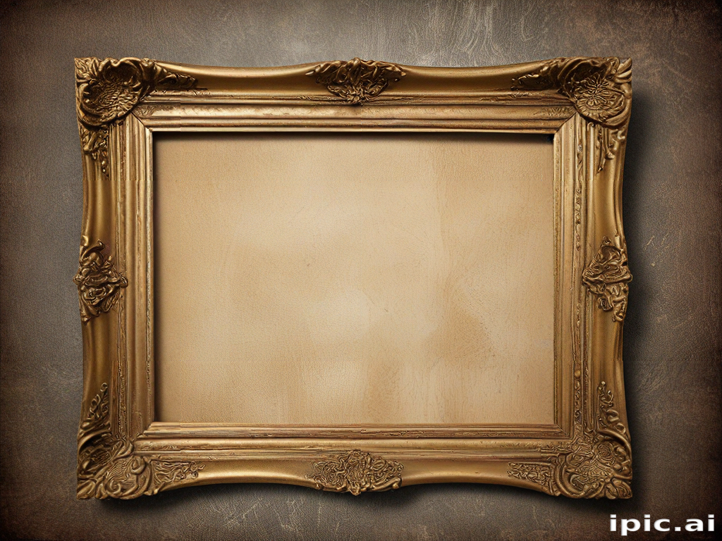An Elegant Ornate Picture Frame Ready for a Beautiful Artwork Display