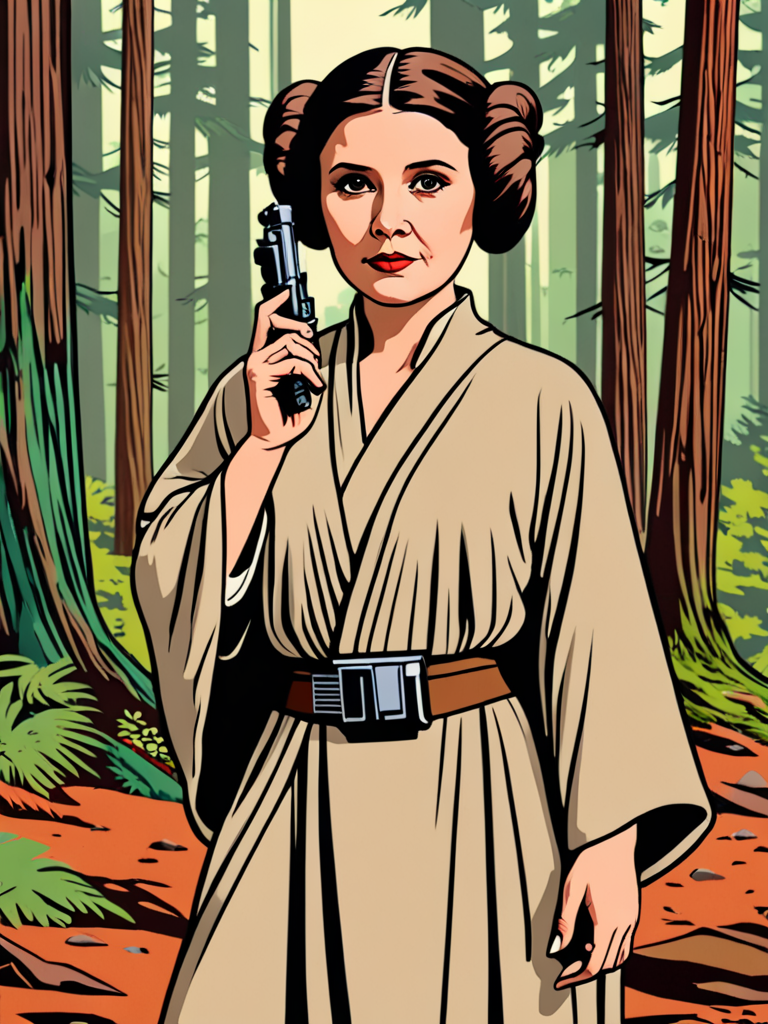 Endor leia cartoon