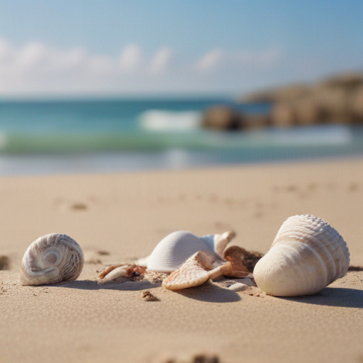 shells on a beach