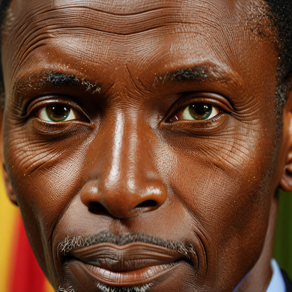 Raw photo: (high detailed skin 1:2) of Kagame, president of Rwanda