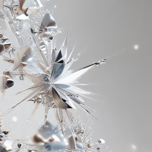 Intricate Silver Starburst Design with Radiant Shimmering Details and ...