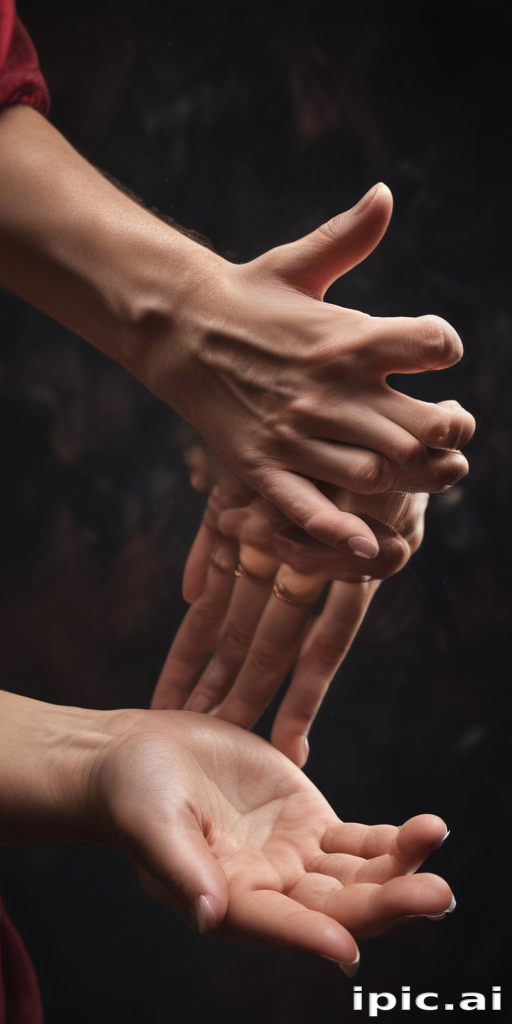 Intertwined Hands Expressing Connection and Emotion Through Delicate ...