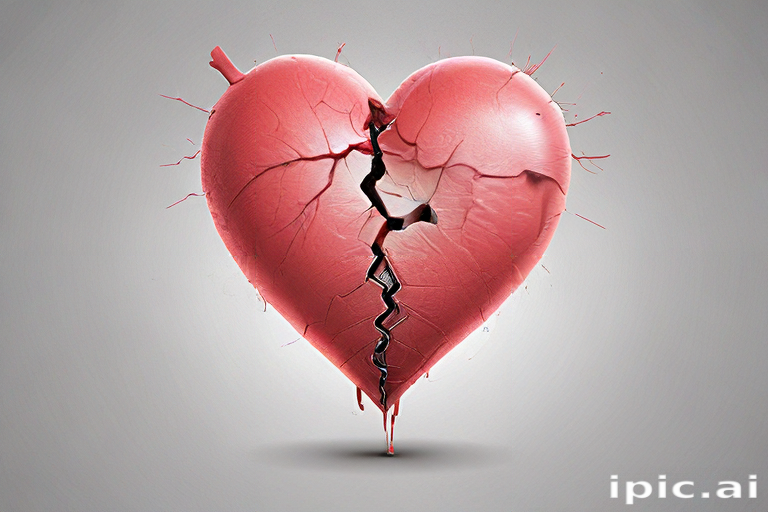 An Emotionally Strained Heart Symbolizing Love and Heartbreak in Art