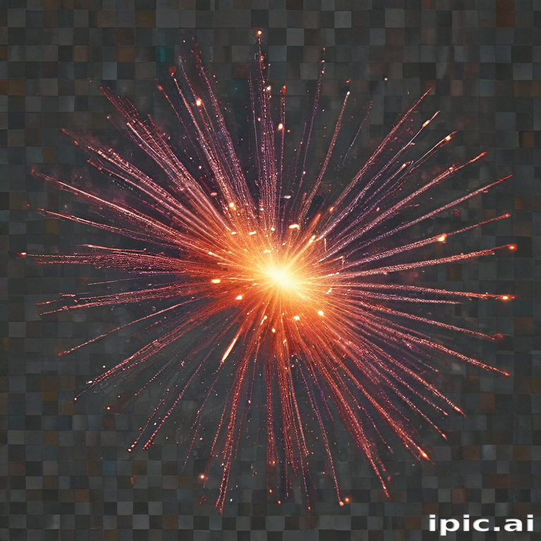 Explosive Burst of Colorful Light Radiating from a Central Point