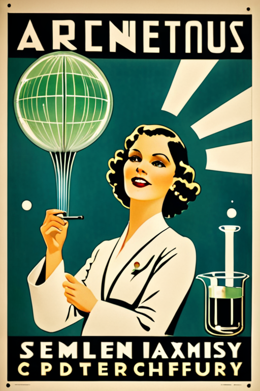 art deco wonders of chemistry propaganda science poster