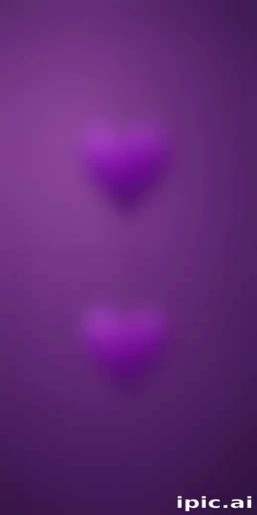 Soft Purple Heart Shape with a Gentle Shadow on a Gradient Background