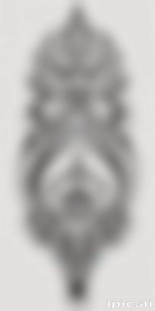 A Mysterious and Abstract Representation of an Intricate Mask Design.