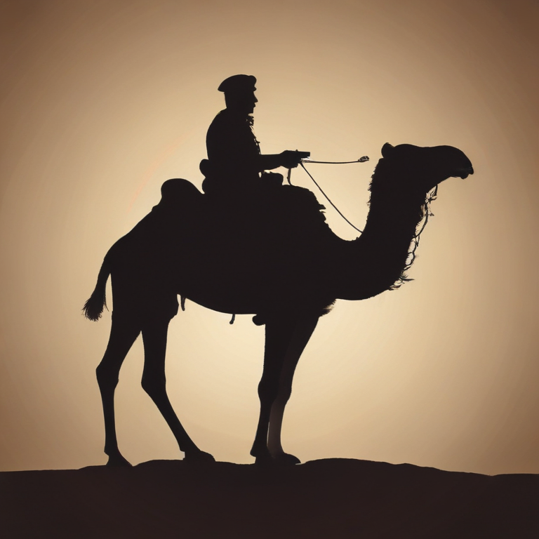 camel soldier silhouette