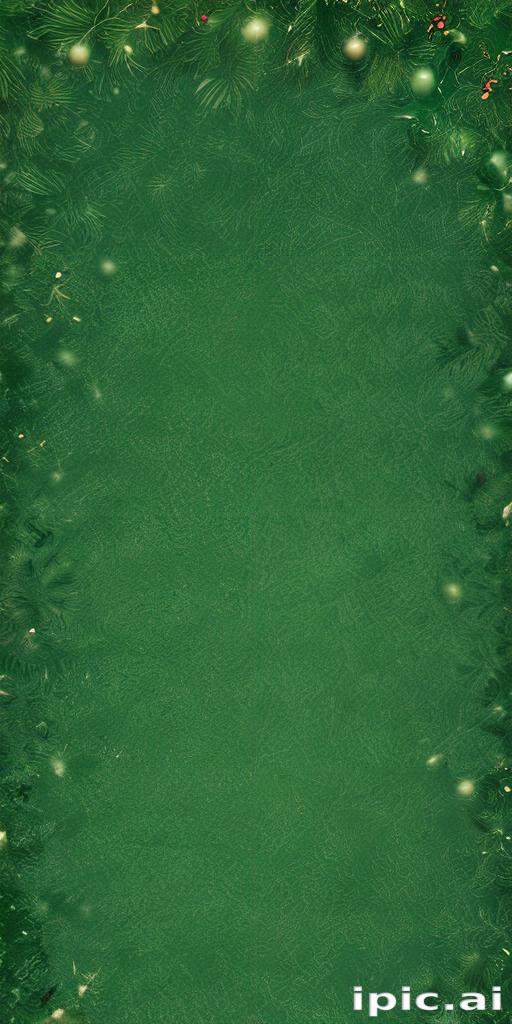 Festive Green Background with Holiday Decorations for Seasonal ...