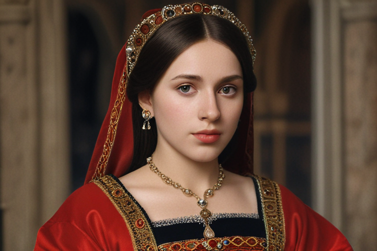 realistic photo of Queen Katherine of Aragon in real life