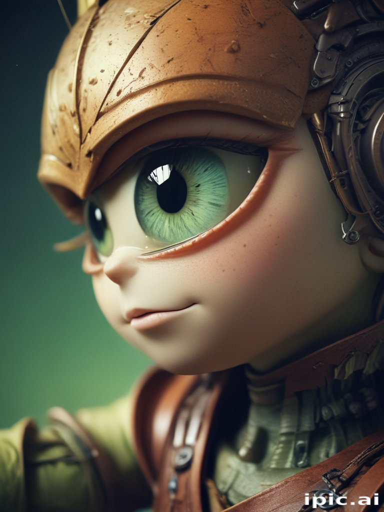 Enchanting Fantasy Character with Intricate Armor and Captivating Green ...