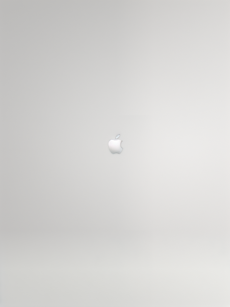 Minimalist Apple Logo on a Clean White Background for Modern Aesthetic