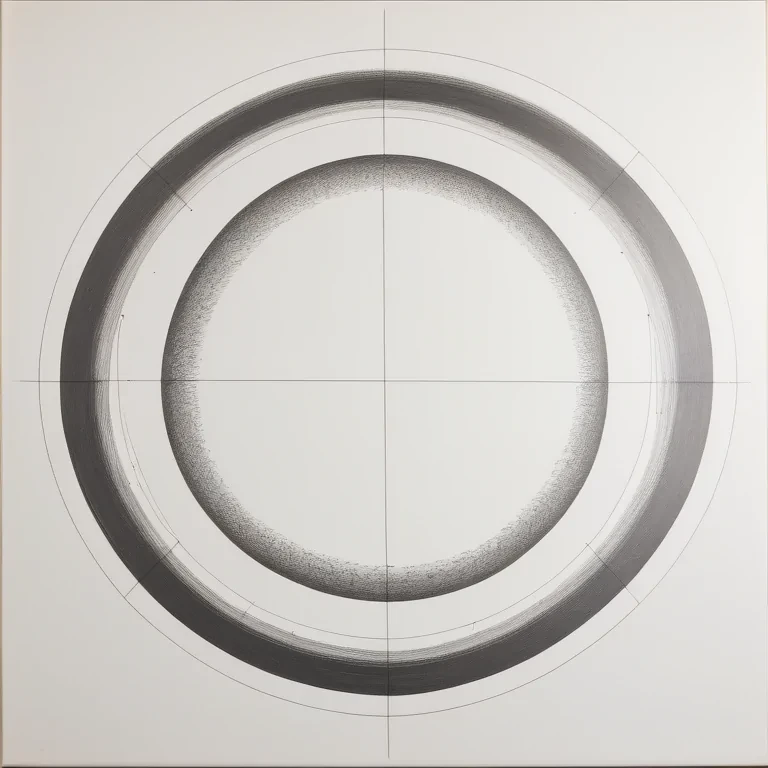 Intricate Circle Design with Gradual Shading and Geometric Precision in ...