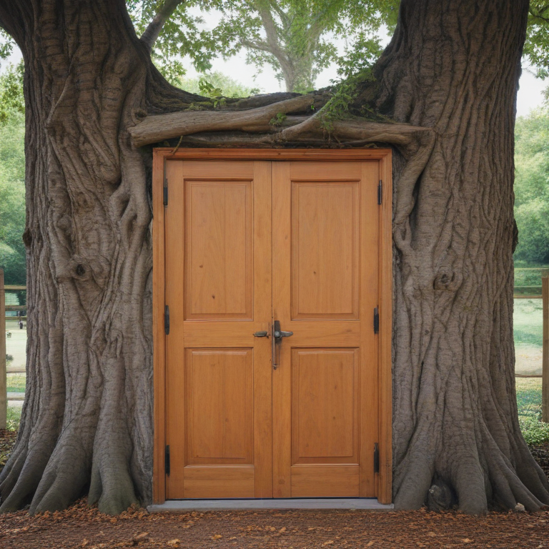 TREE DOORS AND WICH ONE OPENED