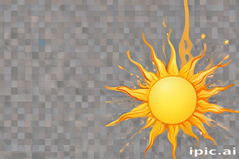 Vibrant Sunburst Artwork Against a Subtle Textured Gray Background