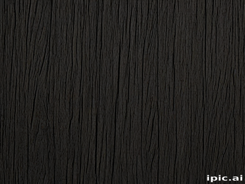 Textured Black Wood Surface with Deep Grooves and Natural Patterns