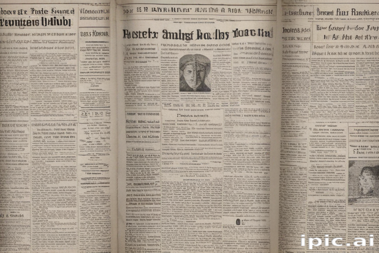 Historical Newspaper Page Featuring Articles and Illustrations from the ...