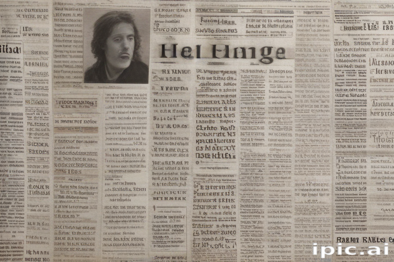 Historic Newspaper Featuring Portrait and Articles from a Bygone Era