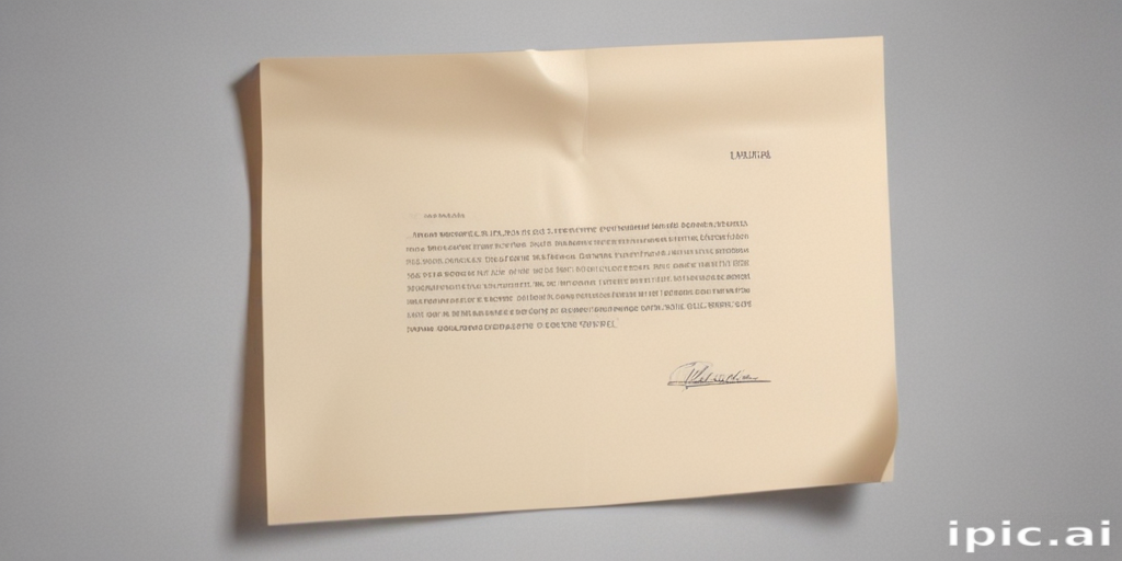 A Formal Letter on Cream-Colored Paper with a Signature at the Bottom