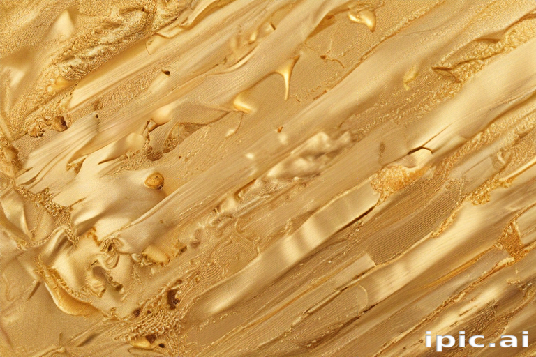 Abstract Gold Texture with Rich Swirls and Shimmering Metallic Finish.