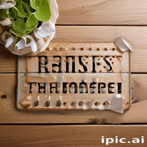 Creative Wooden Sign with Intricate Lettering and Decorative Plant ...