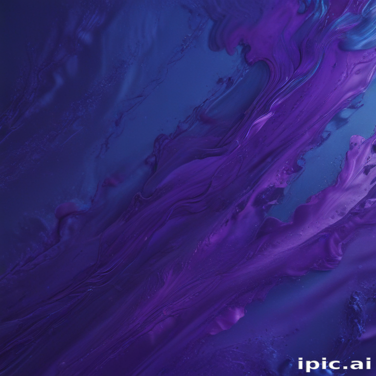 Abstract Swirls of Vibrant Purple and Blue Paint Blending Together ...
