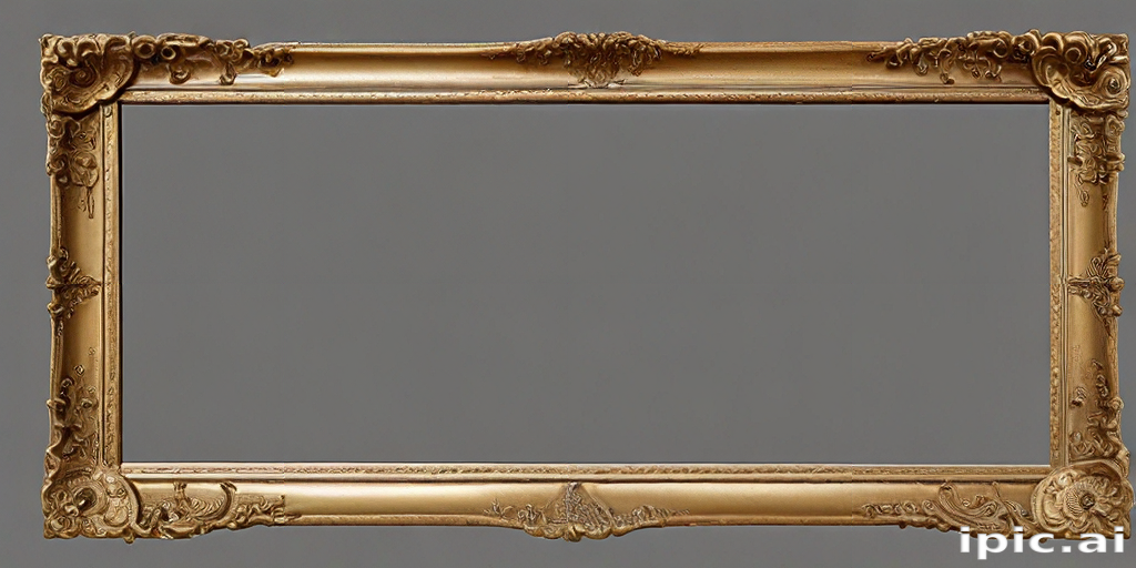 Elegant Ornate Gold Picture Frame Ready for a Beautiful Artwork Display