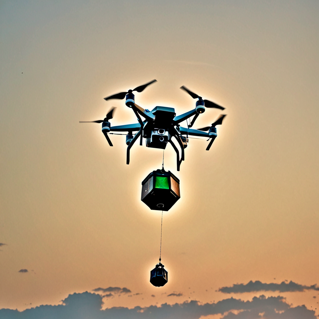 drone dropping a grenade as seen from below