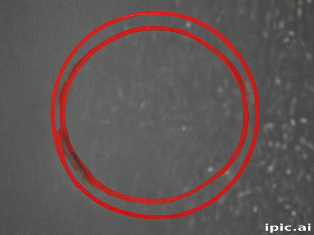 Abstract Artistic Representation Featuring Two Intersecting Red Circles ...