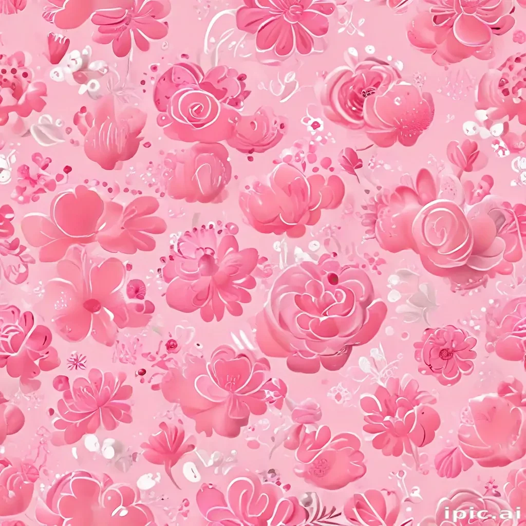 Vibrant Floral Design Featuring Various Shades of Pink Blossoms and ...