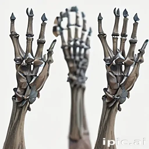 Intricately Designed Skeleton Hands Displaying Artful Details and ...