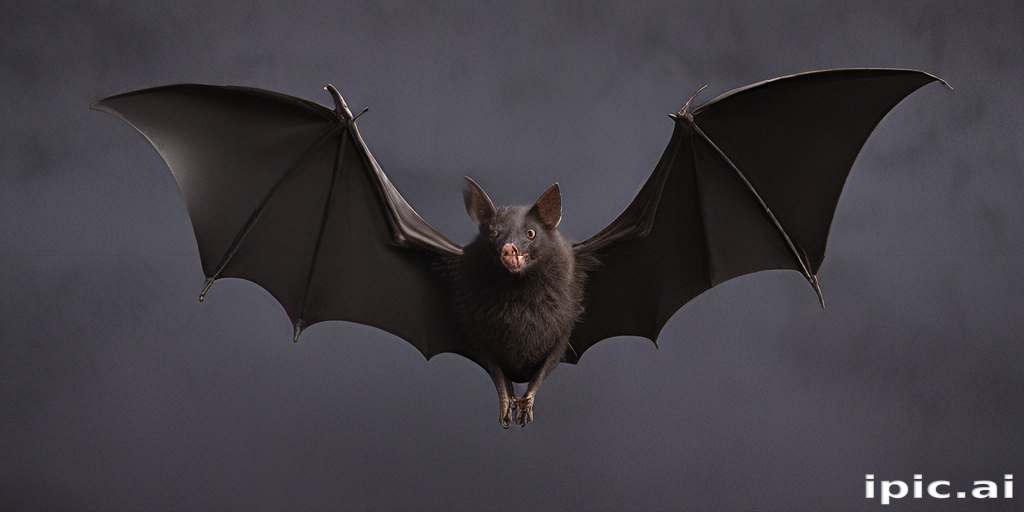 Majestic Bat in Flight Showcasing Its Impressive Wingspan and Features