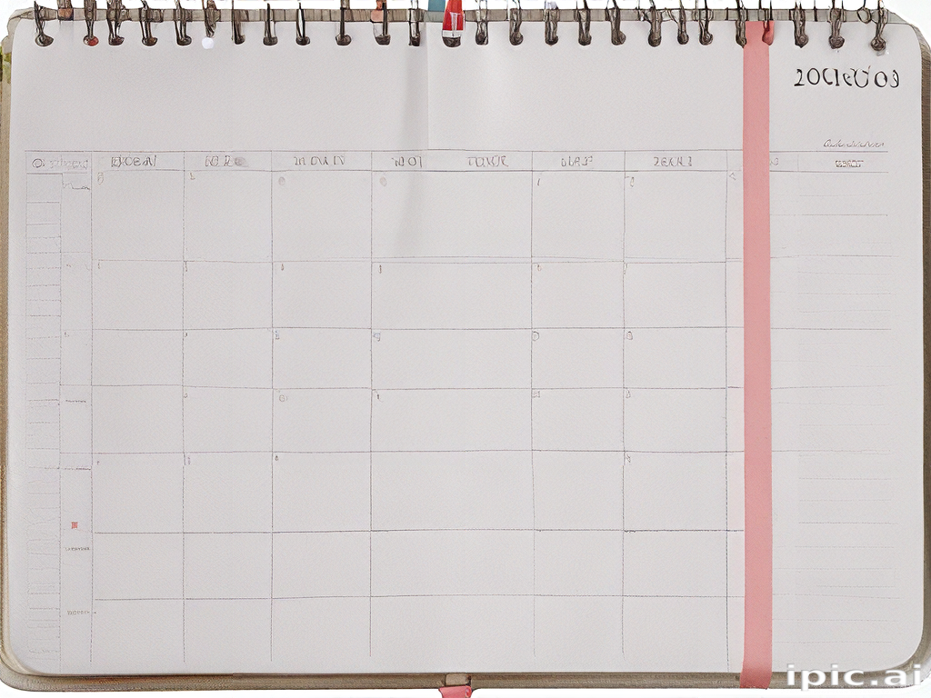 Blank Monthly Planner Page Ready for Organization and Scheduling Activities