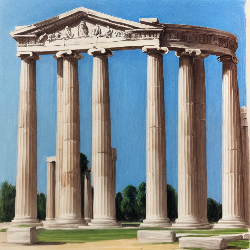 A diagram of a Greek Doric column