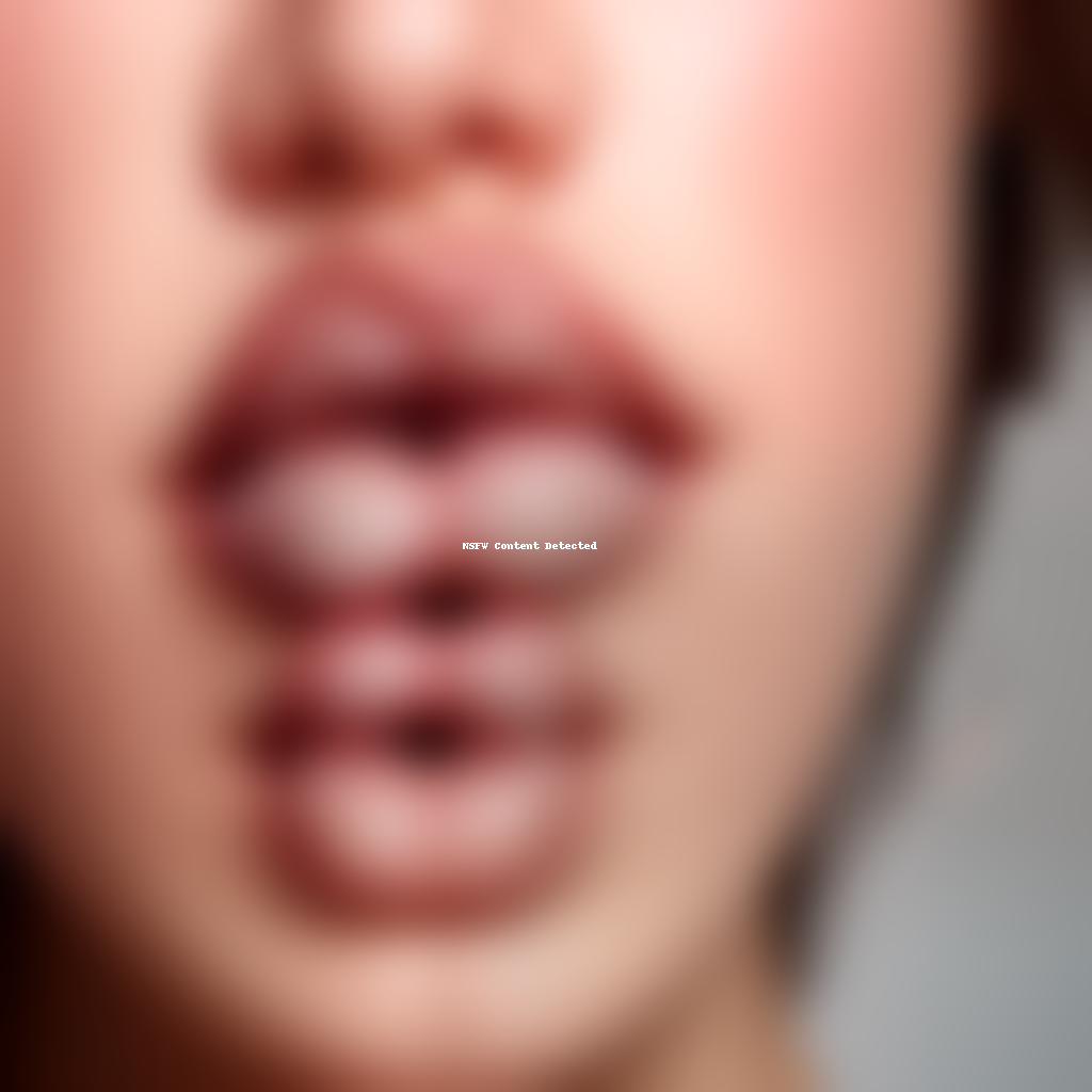 Close-Up of a Blurred Face with Emphasis on Lips and Expression