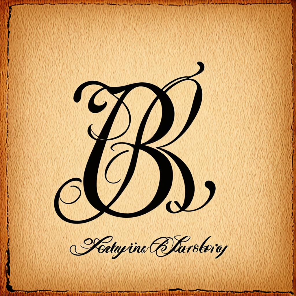 An elegant and cursive letter B