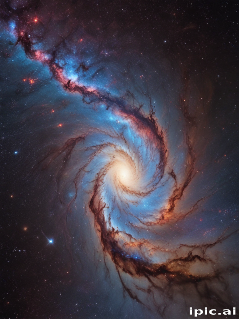 Stunning Cosmic Spiral: A Vibrant View of the Whirlpool Galaxy