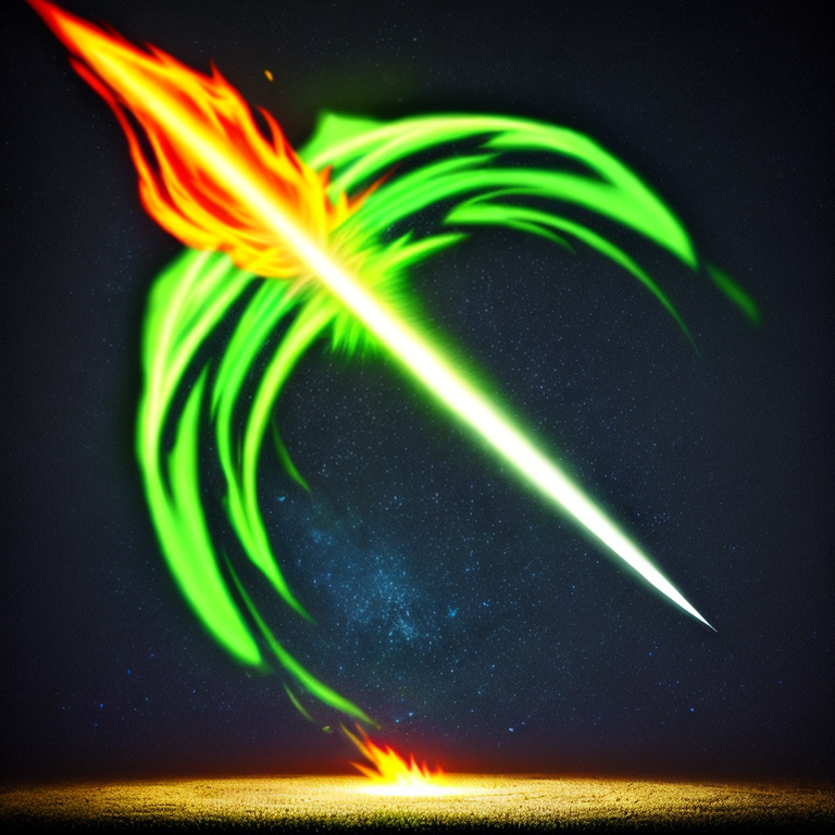 sword with green fire