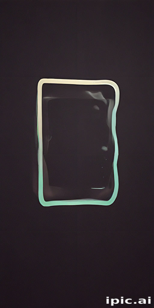 Abstract Transparent Frame with Soft Edges Against a Dark Background