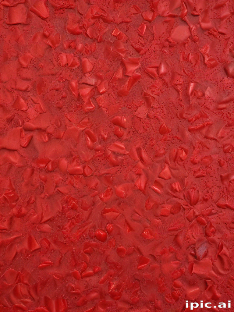 Vibrant Textured Red Surface with Varying Shades and Depths of Color.