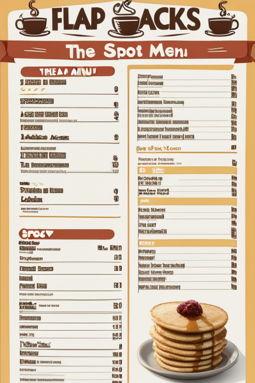 The Flap Jacks Menu Featuring Delicious Pancakes and Tasty Breakfast ...