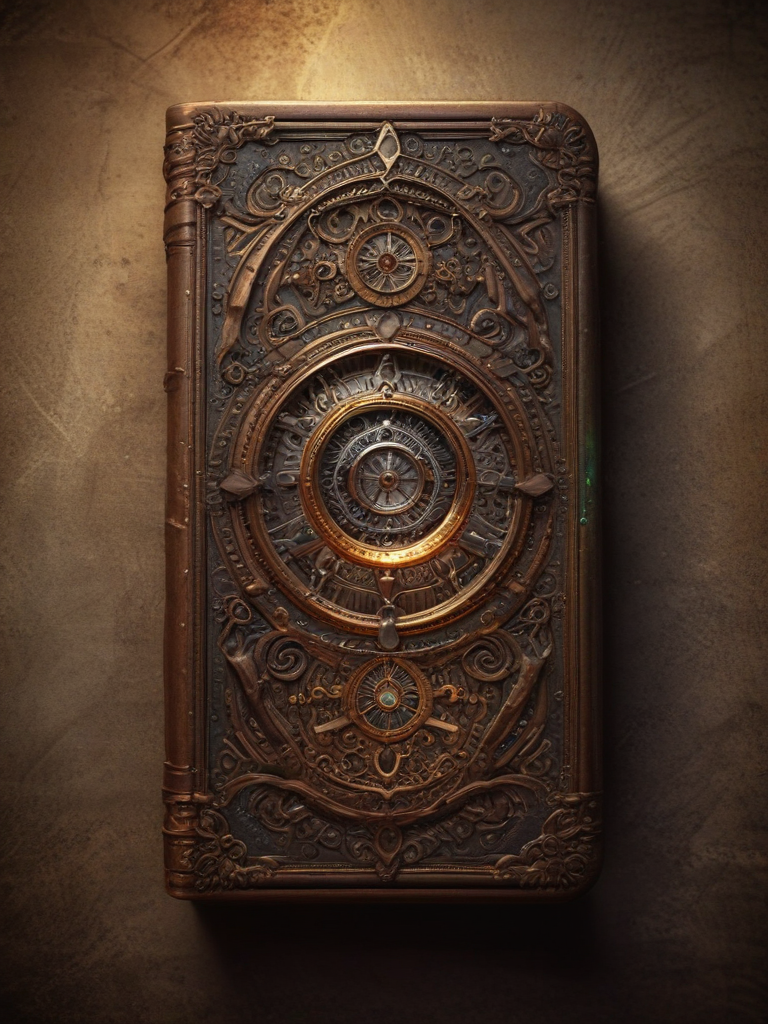 Intricately Designed Ancient Book with Mystical Symbols and Decorative ...