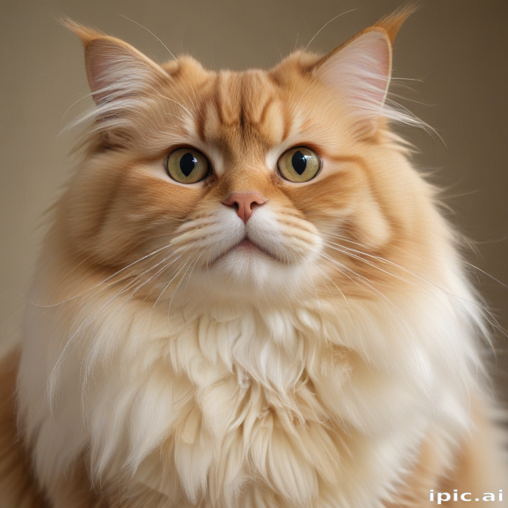 A Majestic Long-Haired Cat with Striking Eyes and Fluffy Fur.