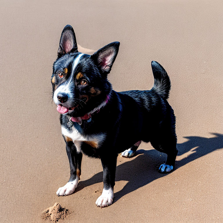 very angry dog in a desert