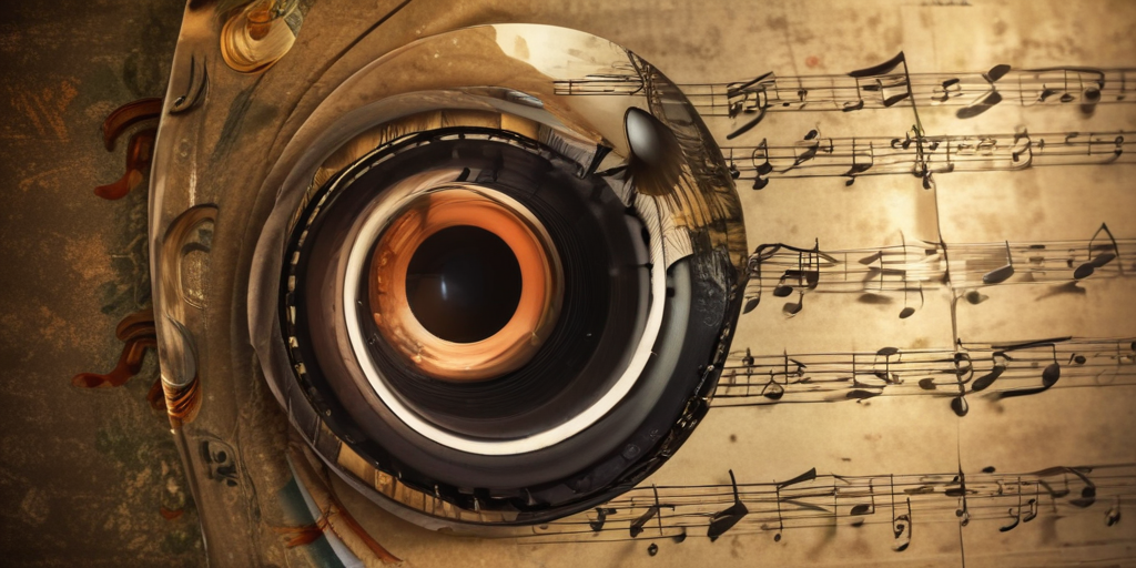 An Artistic Fusion of Music Notes and a Captivating Eye Design