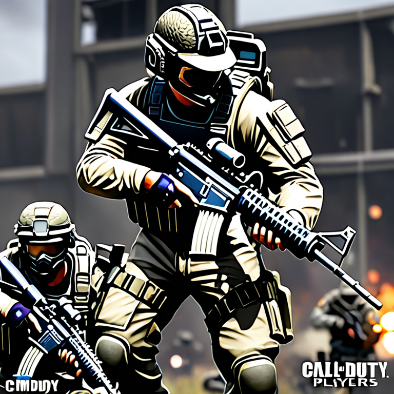 Create a Call of Duty player in purple theme