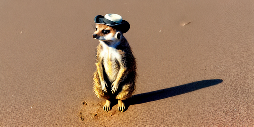 meerkat with hat