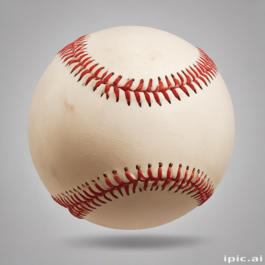 Unique Artistic Representation of a Baseball Floating Against a Gray ...